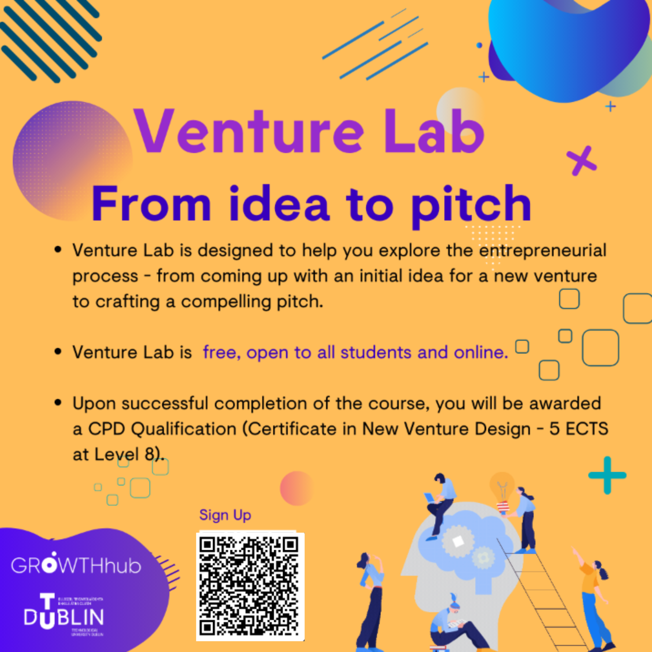 Announcing Venture Lab 2023/24. Win €1,000 for your new venture idea! | TU Dublin